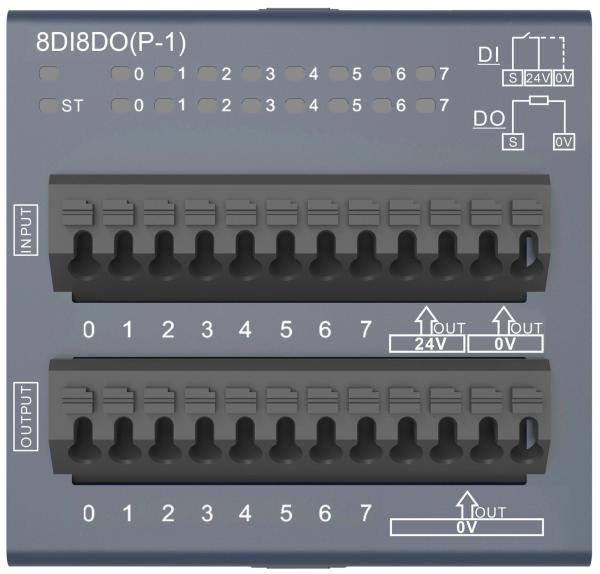 Quality Integrated I/O 8di8do Communication Input Output Modules In PLC Decowell RS Series for sale