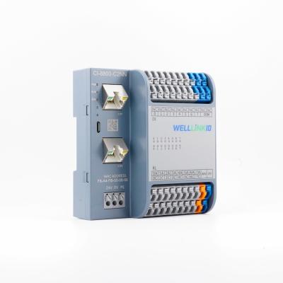 中国 デコウェル cc リンク IE フィールド 基本 I/O モジュール 8di8do PLC IO モジュール ODM CI-8800-C2NN 販売のため