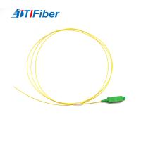 China FTTH Singlemode Simplex SC APC Fiber Optic Pigtail Yellow Jacket for sale