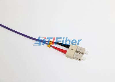 China ST - o remendo da fibra ótica do cabo do remendo do SC conduz o revestimento exterior violeta da cor OFNR de 3.0mm à venda