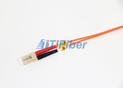 China Lc-Sc van de de Kabel Optische Vezel van Multimode Vezelflard Verbindingsdraad 2mm Oranje Duplexjasje 3M Te koop