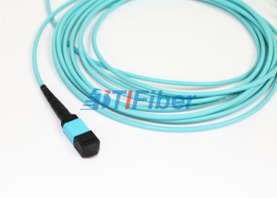 中国 OM4 MPO UPCの繊維光学のパッチ・コード、4 8 12多重モードの24の中心ケーブル 販売のため