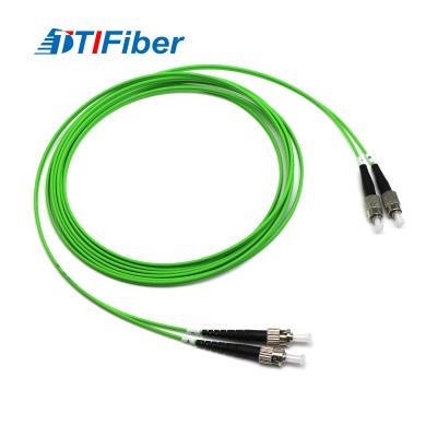 China FC/UPC-ST/UPC OM5 con varios modos de funcionamiento duplican el cordón de remiendo de la fibra óptica de 0.9mm/2.0mm/3.0m m LSZH en venta