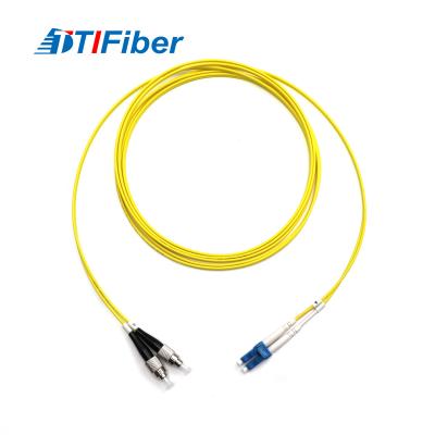 China Chaqueta de PVC del cordón de remiendo de la fibra óptica del duplex FC-LC SM DX del solo modo en venta