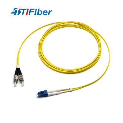 China Chaqueta de PVC del cordón de remiendo de la fibra óptica del duplex FC-LC SM DX del solo modo en venta