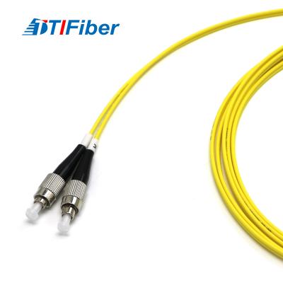 China Chaqueta de PVC del cordón de remiendo de la fibra óptica del duplex FC-LC SM DX del solo modo en venta