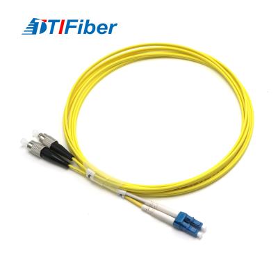 China Chaqueta de PVC del cordón de remiendo de la fibra óptica del duplex FC-LC SM DX del solo modo en venta