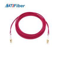 China Duplex OM4 Erica Violet Color Jacket Fiber Optic Patch Cord Multimode for sale