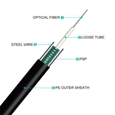 Cina Cavo ottico della fibra di GYXTW del cavo 12 del centro di fibra ottica all'aperto di singolo modo in vendita