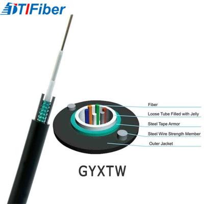 Cina Cavo ottico della fibra di GYXTW del cavo 12 del centro di fibra ottica all'aperto di singolo modo in vendita