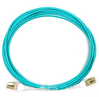 China Duplex LC del cordón de remiendo de la fibra óptica del PVC LSZH 2.0m m de OM4 OFNR al LC en venta