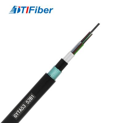 Cina Rivestimento protettivo parteggiato doppio all'aperto del cavo a fibre ottiche di FTTH GYTA53 in vendita