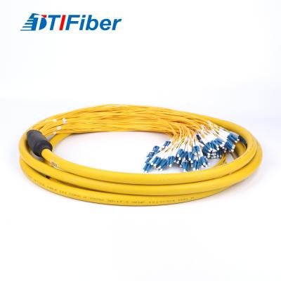 China Cordón de remiendo acorazado al aire libre de la fibra óptica SM milímetro MTP MPO a LC 12 24 multifilar en venta