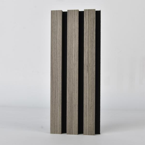 Quality 2400mm Natural Oak Acoustic Slat Wood Wall Panels With Black Grey Felt Backing for sale
