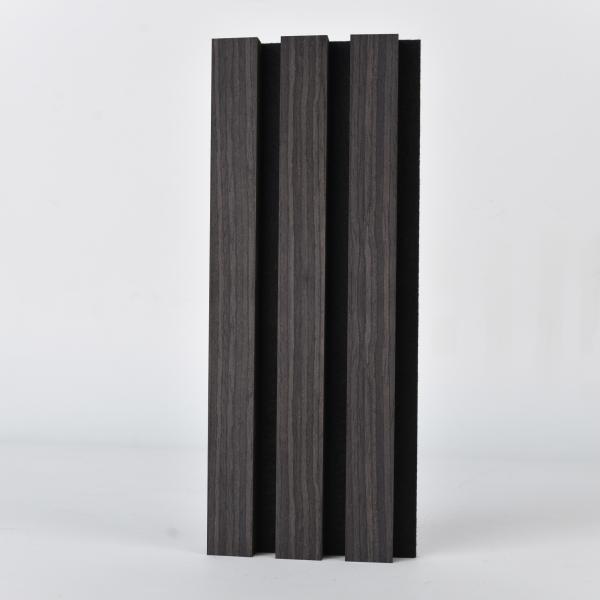 Quality 2400mm Natural Oak Acoustic Slat Wood Wall Panels With Black Grey Felt Backing for sale