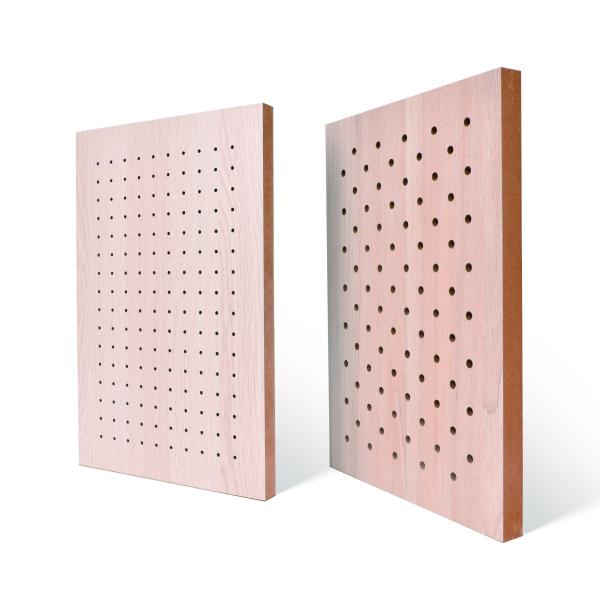 Quality Round Hole Structure Acoustic Perforated Wood Panels 2400mm 0.9NRC CE FSC for sale