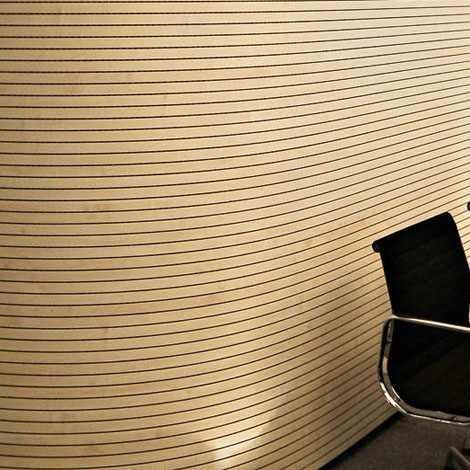 Quality Interior Soundproofing Grooved Acoustic Panels 2440mm With Red Fire Resistant for sale