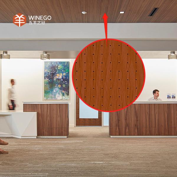 Quality Micro Perforated Decorative Acoustic Wood Panels Sound Proof 12mm 15mm 18mm for sale