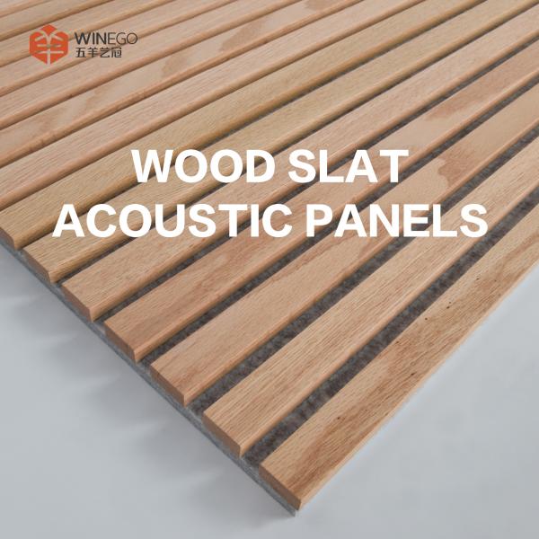 Quality Veneer Finish Wood Slat Acoustic Wall Panels , Wood Acoustic Ceiling Tiles for sale