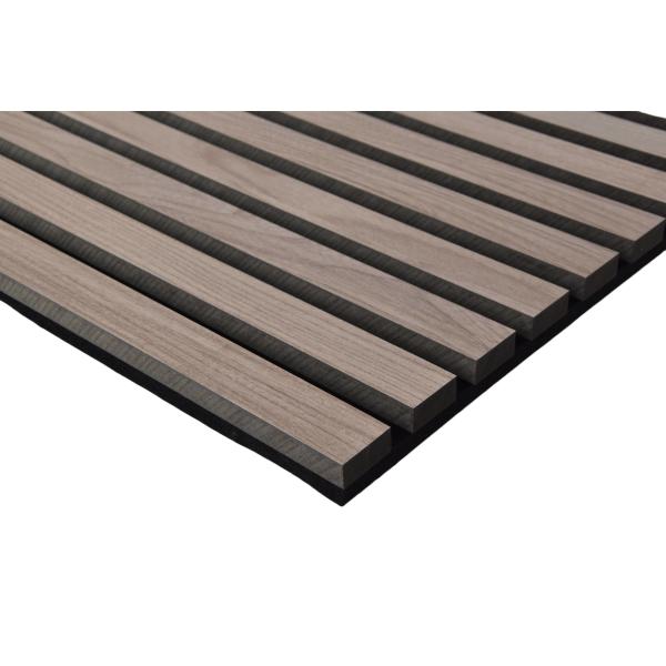 Quality Sound Absorption Acoustic Wood Slat Wall Panel On Black Felt Backing 0.85 NRC for sale