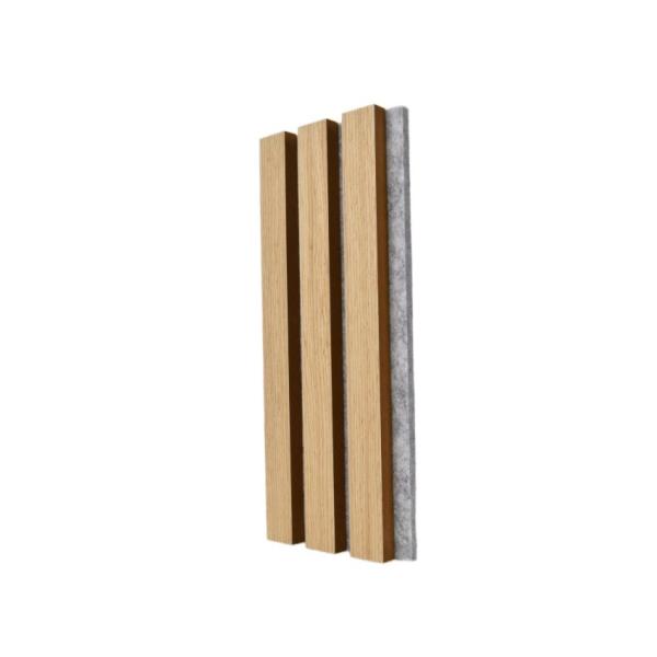 Quality Custom Effortless Installation Wooden Slat Acoustic Panels On Grey Black Felt for sale