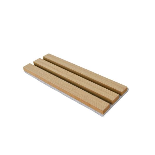 Quality Custom Effortless Installation Wooden Slat Acoustic Panels On Grey Black Felt Backing for sale