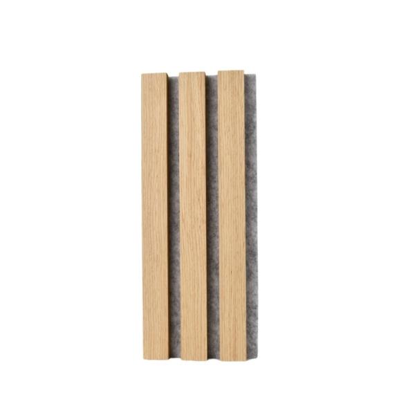 Quality Custom Effortless Installation Wooden Slat Acoustic Panels On Grey Black Felt for sale
