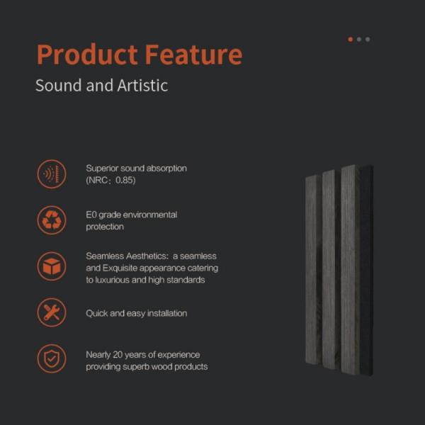 Quality Fire Retardant Veneer Wood Slat Acoustic Wood Panel Superior Sound Absorption for sale