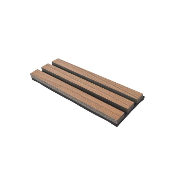Quality Natural Veneer Slatted Wood Acoustic Panels HDF Materials Sound Proof CE FSC for sale