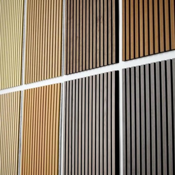 Quality Veneer Wood Slat Acoustic Wood Panels For Walls Soundproof Banding Factory for sale