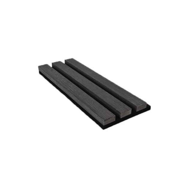 Quality Black Oak Acoustic Wooden Slat Wall Panels 600x2400mm 0.85 NRC Sound Absorption for sale