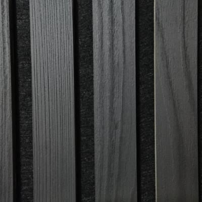 China Panéis de madeira acústica de cor preta, de fibra de poliéster, MDF para decoração de hotéis for sale