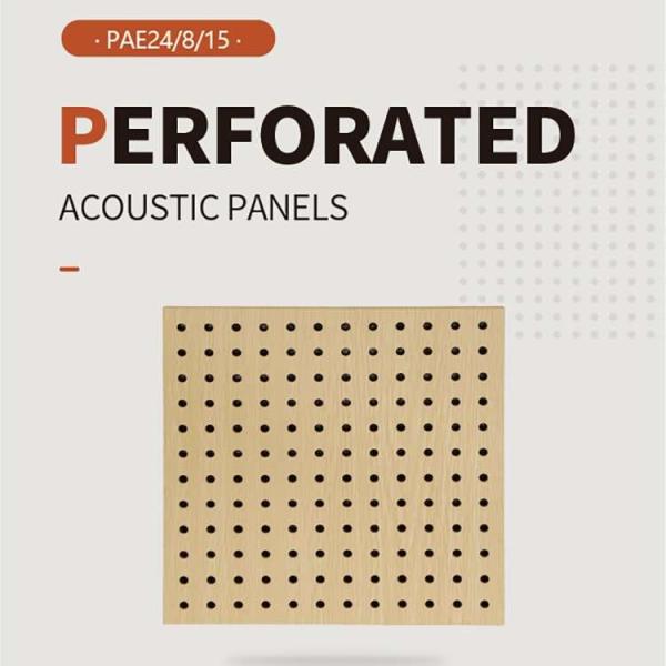 Quality Stylish Decorative Perforated Acoustic Wood Panels for Commercial Studio for sale
