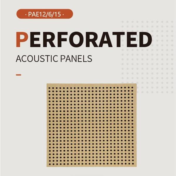 Quality Timber Veneer Perforated Acoustic Wood Panels For Auditorium Sound Absorption 0.9NRC for sale