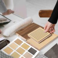 Quality Modern Style Veneer Acoustic Perforated Wood Panels For Residential Office for sale