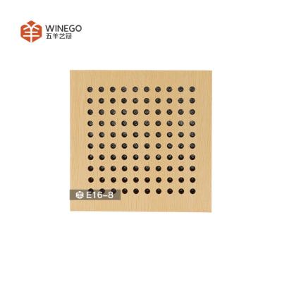 Quality Modern Style Veneer Acoustic Perforated Wood Panels For Residential Office for sale