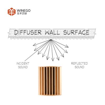China 3D Wooden Acoustic QRD Sound Diffuser For Music Studio With Various Burlywood for sale