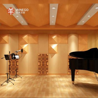China Rubber Solid Wood Acoustic Diffuser Panels Improved Sound Reflections And Clarity for sale