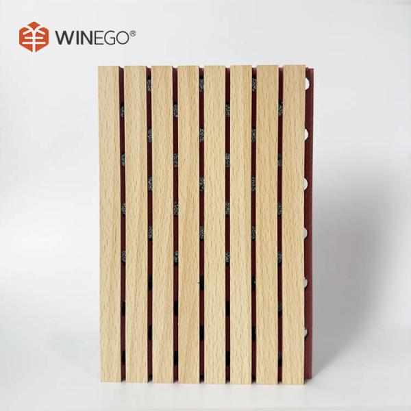 Melamine MDF Grooved Acoustic Panels 133x2440mm 197x2440mm For Ceiling And Wall
