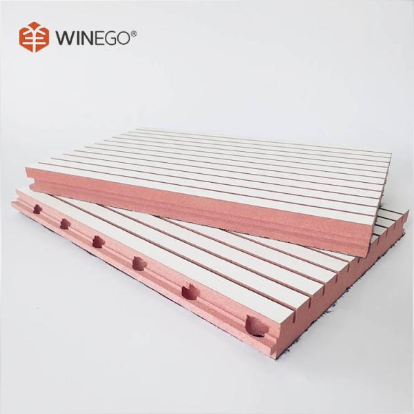 Quality Custom Color Grooved Acoustic Wood Wall Panels 15mm For Aesthetically Spaces for sale