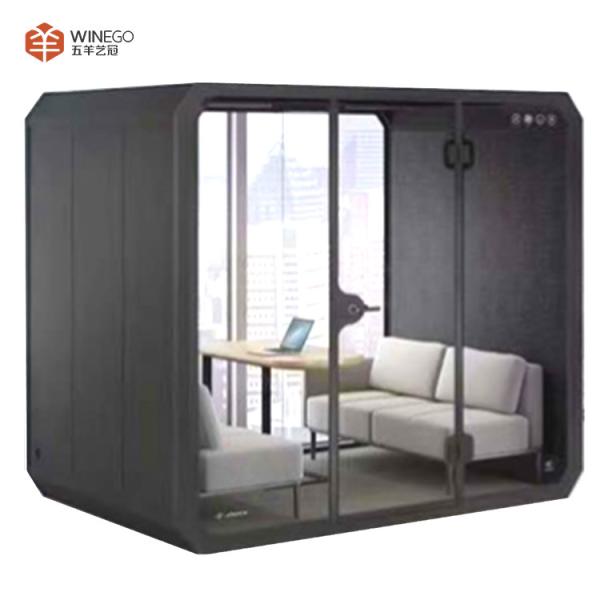 ECO Friendly Six Persons Acoustic Booth , Portable Soundproof Room For Office