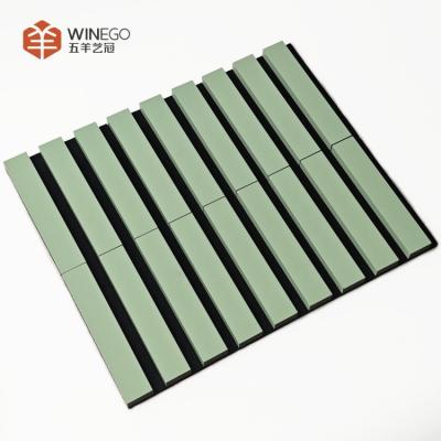 China Decorative And Functional Wood Slat Acoustic Panels For Restaurant Decoration for sale