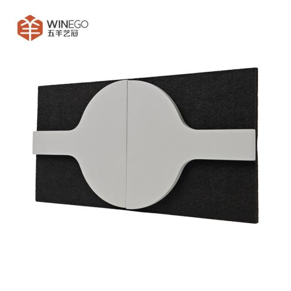 Quality Custom Art Circle PET 3D Acoustic Wall Panel with Painting for Modern Spaces for sale