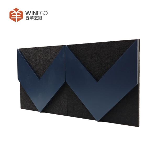 Quality Artistic Shapes PET 3D Acoustic Wall Panel with Painting Modern Design for sale