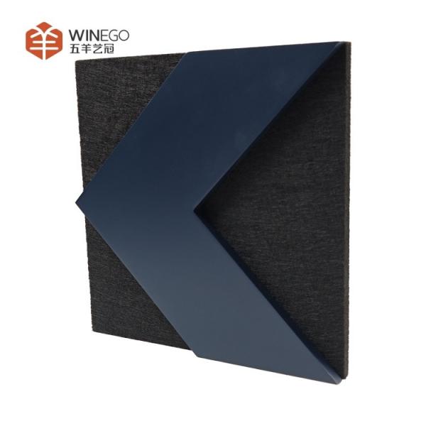 Quality Artistic Shapes PET 3D Acoustic Wall Panel with Painting Modern Design for sale