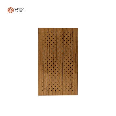 China Elegant Wood Veneer Perforated Acoustic Panel for Studios & Auditoriums for sale