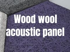 Isolamento térmico acústico Painéis de parede e teto de lã de madeira 0.9NRC Decorativo
