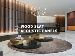 Decoratieve en functionele houten akustische panelen van slaten voor restaurantversiering
