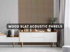 メラミンのカバー アコースティック 木製 スラットパネル 2400mm, スラット式 アコースティック 壁パネル OEM