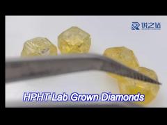 Light Or Dark Yellow Lab Grown Diamond  Fancy Yellow Uncut Rough Diamond HPHT Raw Material Stone
